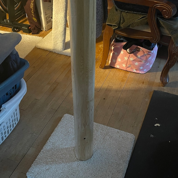 36" Cedar Cat Scratching Post With Carpet Base - Handmade - Etsy