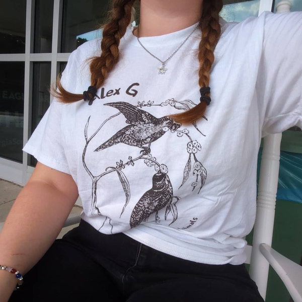 Alex G Shirt- God Save the Animals Birds- Alex G Merch- Minimalist Line ...