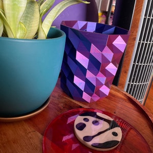 Helix Planter Colorful 3D Printed Spiral Design Geometric Decor for ...