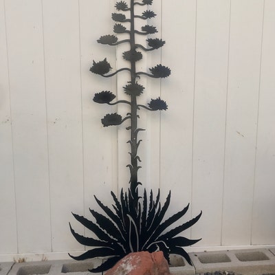 Iron Agave Yucca Metal Wall Art Rusted Southwest Sonoran Desert Metal ...