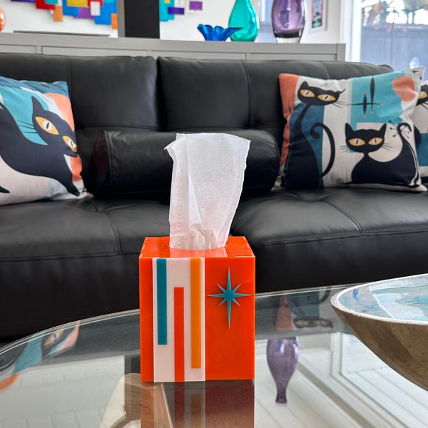 Mid Century Modern Tissue Box Cover | "modline" Design | Retro Style ...