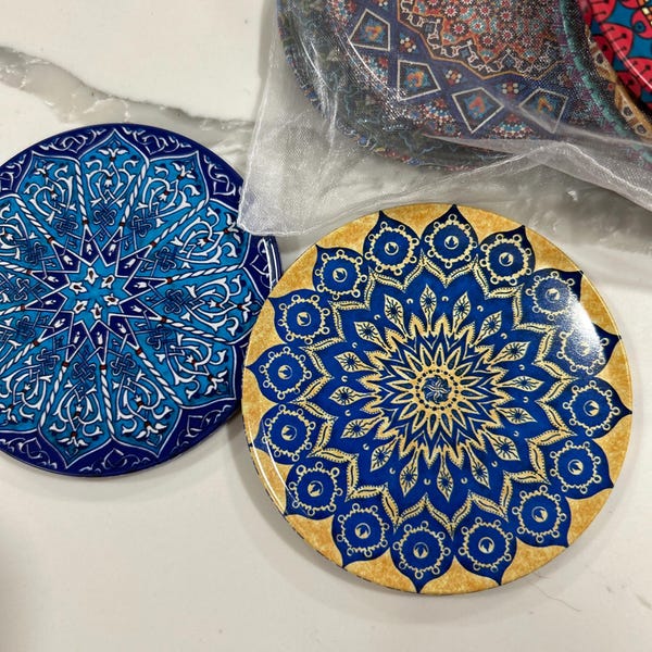 Coaster Set With Tray With Gift Box/ Turkish Mediterranean Islamic ...