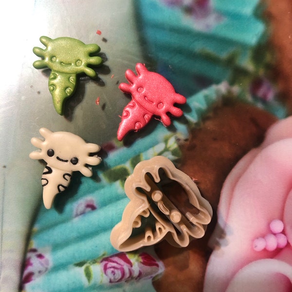 Floral Moon Earrings, Cottagecore Clay Earrings, Celestial Polymer Clay ...