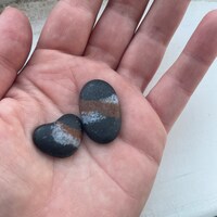 9 Seaglass Feel Memory Pebbles Encasing Ashes, Fur, Hair, or Sand ...