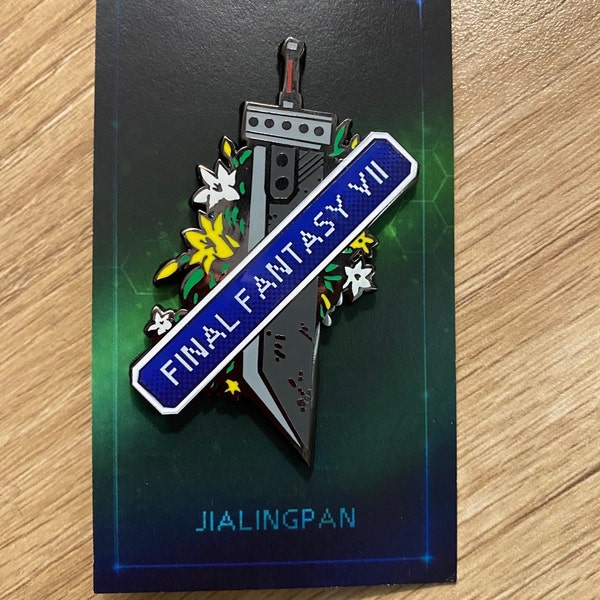 Final Fantasy VII Enamel Pin : FFVII Buster Sword Cloud Aerith Tifa FF7 ...
