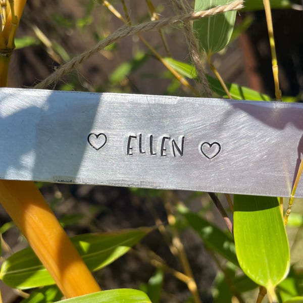 Personalised Hand Stamped Tree Hanging Charm Tree Memorial Wedding ...