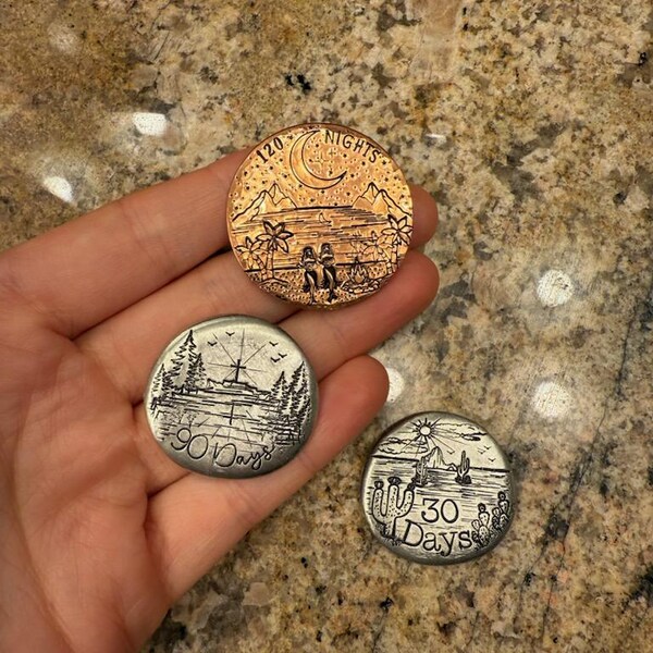 Personalized Sobriety Gift, Recovery Gift, Sobriety Coin, Recovery Coin ...