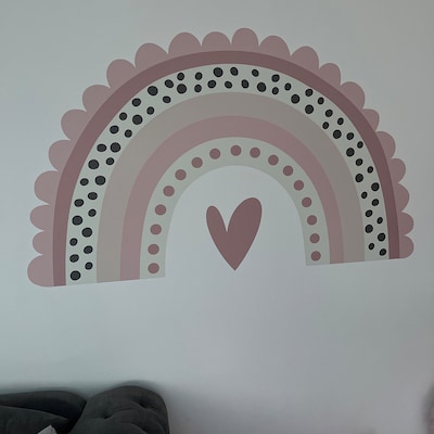Extra Large Pink Rainbow Wall Sticker Decal Children's Nursery Wall Art ...
