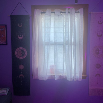 Moon Tapestry, Sun Moon Girl Wall Tapestry, Long Bohemian Tapestry With ...