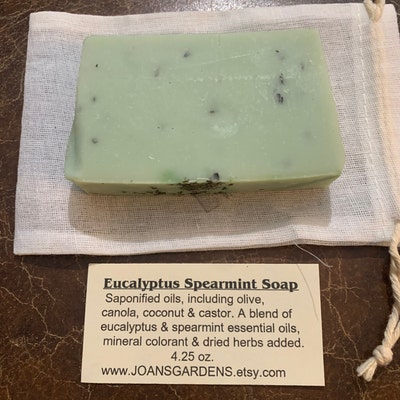 Eucalyptus Spearmint Soap / Essential Oil Soap / Perk Me up Soap / Cold ...