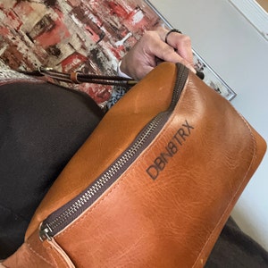 Custom Groomsmen Gift Leather Doop Kit Bag Leather Toiletry - Etsy