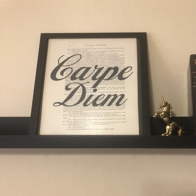 Carpe Diem Latin Print Inspirational Poster Typography Home - Etsy