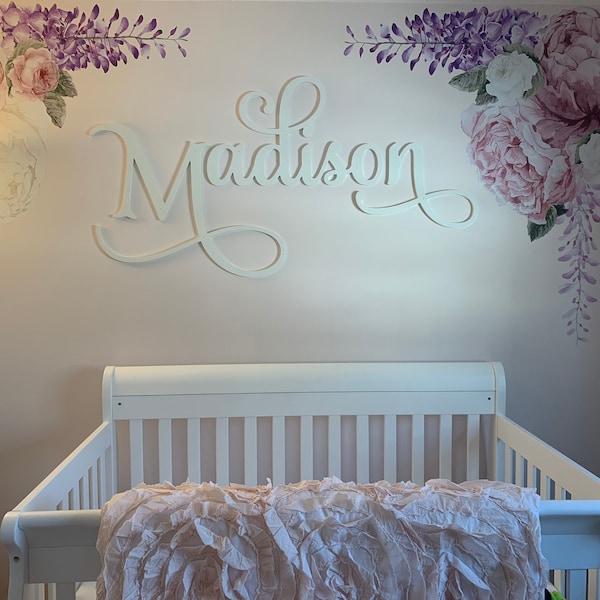 Landon Boy Baby Name Sign for Nursery Decor Custom Wooden Nursery ...