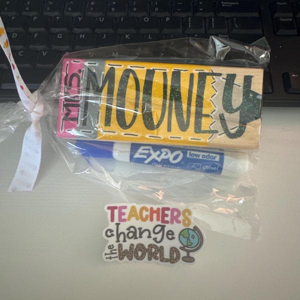 Personalized Name Dry Erase White Board Eraser & Marker Teacher Gift ...