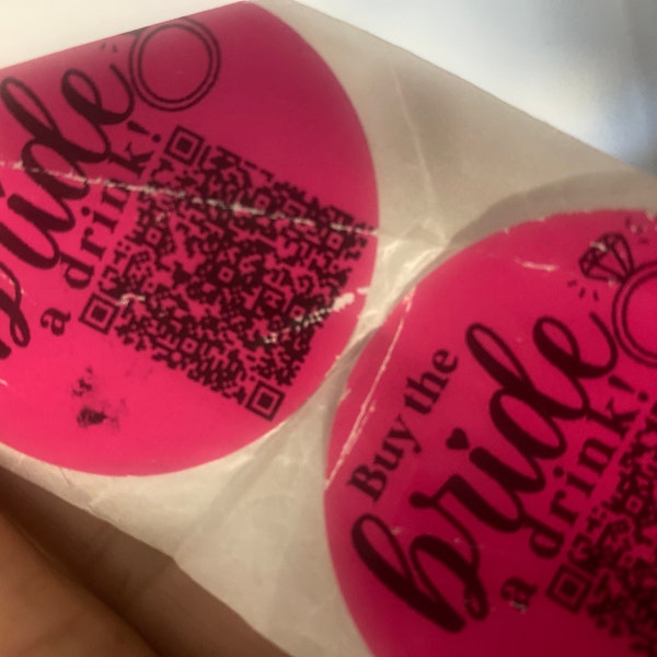 Buy the Bride a Drink Sticker, Bachelorette Party Favor, Venmo QR Code ...