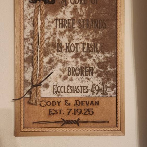 Wedding cards & Gifts Sign custom Cowhide Branded Sign Personalized ...