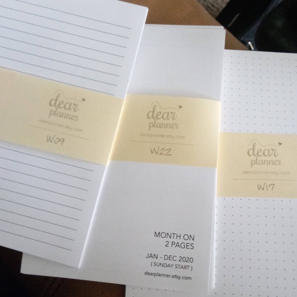 PRINTED Dotted Planner Inserts - Dot Grid Planner Page - 5mm Dot Grid ...