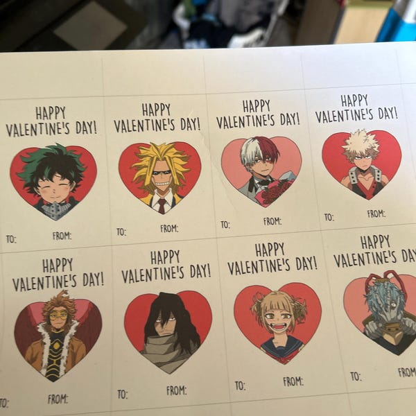 Anime Anniversary Card, Printable Valentine Card, Anime Valentine Card ...