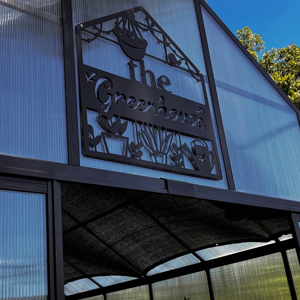 Custom Metal Greenhouse Sign ~ Hanging Personalized Garden Sign - Etsy