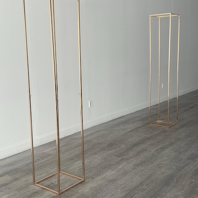 3 Pcs Gold Round Metal Cylinder,gold Pillars, Gold Pedestals,wedding ...