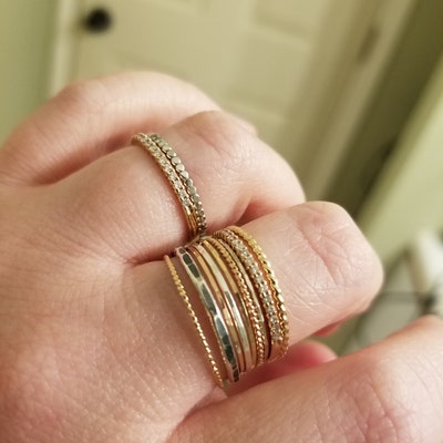 Simple Silver Ring Silver Stacking Rings Silver Rings Stackable Rings ...