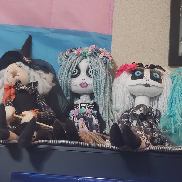 BILLIE OOAK Rag Doll 19 Inspired by BEETLEJUICE Movie by Tim Burton ...