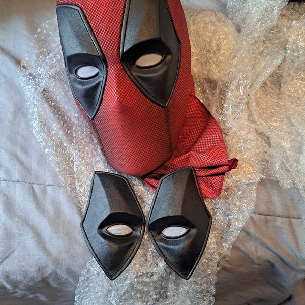 Deadpool Halfshell Costume Cosplay Mask With Screen Printed Fabric and ...