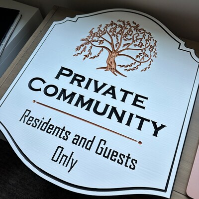 Country Estate Property Name Sign Hanging From Wood and Wrought Iron ...