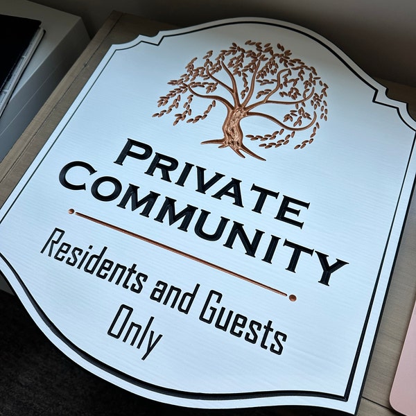 Country Estate Property Name Sign Hanging From Wood and Wrought Iron ...