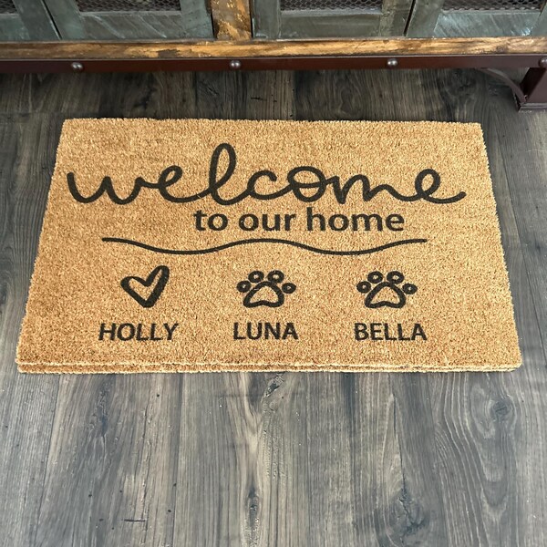 Custom Business Logo Door Mat Your Text Here Personalized Doormat ...
