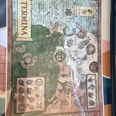 Map of Termina From Legend of Zelda, Majoras Mask English or Hylian ...