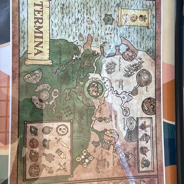 Map of Termina From Legend of Zelda, Majoras Mask - English or Hylian ...