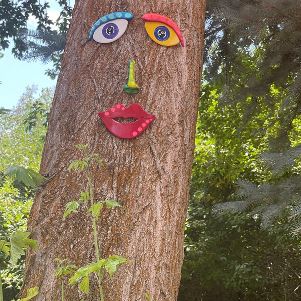 Tree Face,tree Decor, Gift Ideas,garden Art Tree Art Outdoor Decor Yard ...