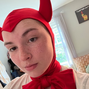 Devil Hood Red Devil Hood Vintage Devil Hood Devil Bonnet - Etsy