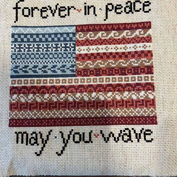 Patriotic Cross Stitch Pattern - Glory Glory Hallelujah - Instant ...