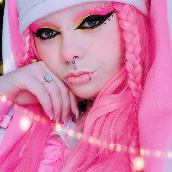 White Floppy Zombie Bunny Hat Rabbit X Dead Tongue Ears Beanie - Etsy