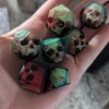 D20 Skull Geode 33mm Dice Sharp Edge, D&D Dice Set for Dungeons and ...