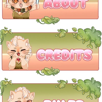 Custom Twitch Panels or Panel Twitch. Vtuber Panel, Pet Panel, Anime ...