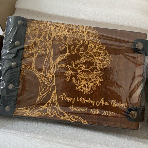 Photo Album Tree, Scrapbook, Tree of Life Wedding Album, Rustic Photo ...