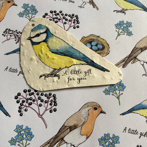 Garden Birds Wrapping Paper - Etsy
