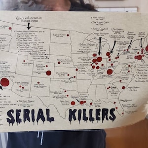 American Serial Killers Map - Etsy
