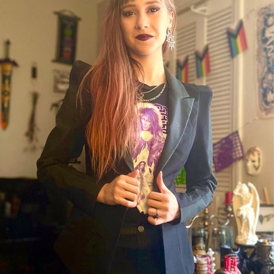 HIVE MIND Laser Cut Shirt Kimono Top Black Sweatshirt Crop Top ...