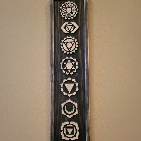 Chakras Wood Carving, Chakra Sign, Chakra Symbols, Meditation, Reiki ...