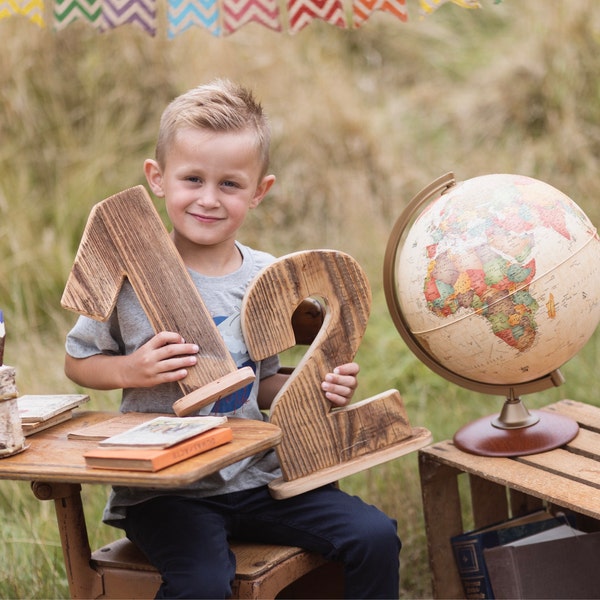 Wooden Digits, Set of Wooden Numbers, One/two/three Sign, Birthday ...
