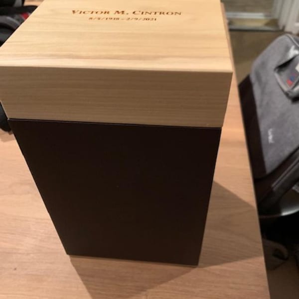 Contemporary Wood Urn, Poplar Wood Urn, Modern Cremation Urn, Box Urn ...