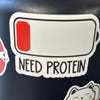Need Protein Gym Sticker, Funny Gym Motivational Workout Laptop Decals ...