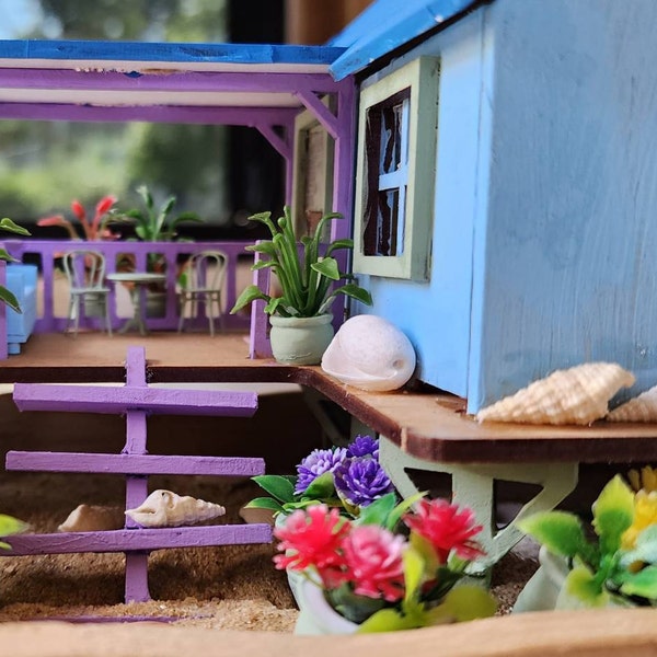 1:48 Scale Cafe Table and 2 Chairs Kit * Dollhouse Miniature * O Scale ...