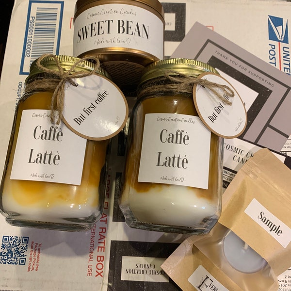 Caffè Lattè | Caffe Candle | Homemade Candle | Coffee Shop Candle ...