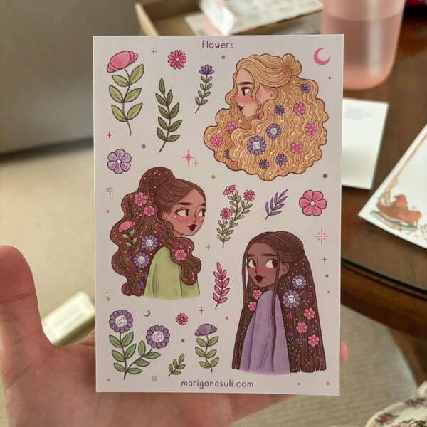 So Many Books Brown/pink Sticker Sheet Journal Stickers, Scrapbook ...