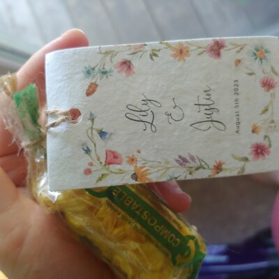 Customizable Plantable Hang Tags Personalized Seeded Paper - Etsy